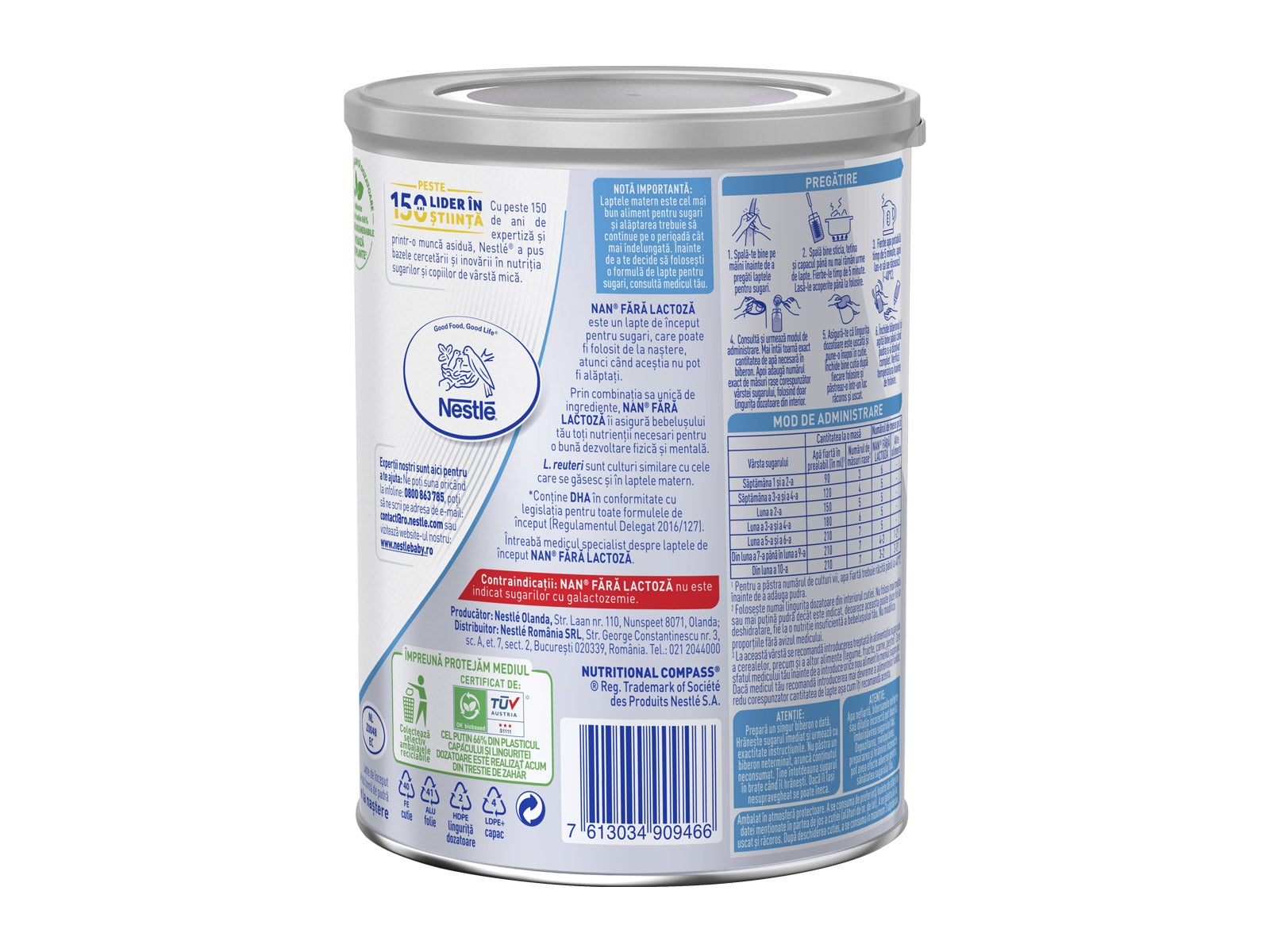 Nestlé NAN lapte fara lactoza, de la nastere, 400g | Nestlé Baby Club