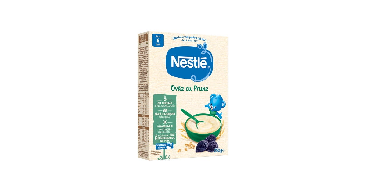 Nestle ® Ovaz cu Prune, 250g - cereale copii 6+ luni