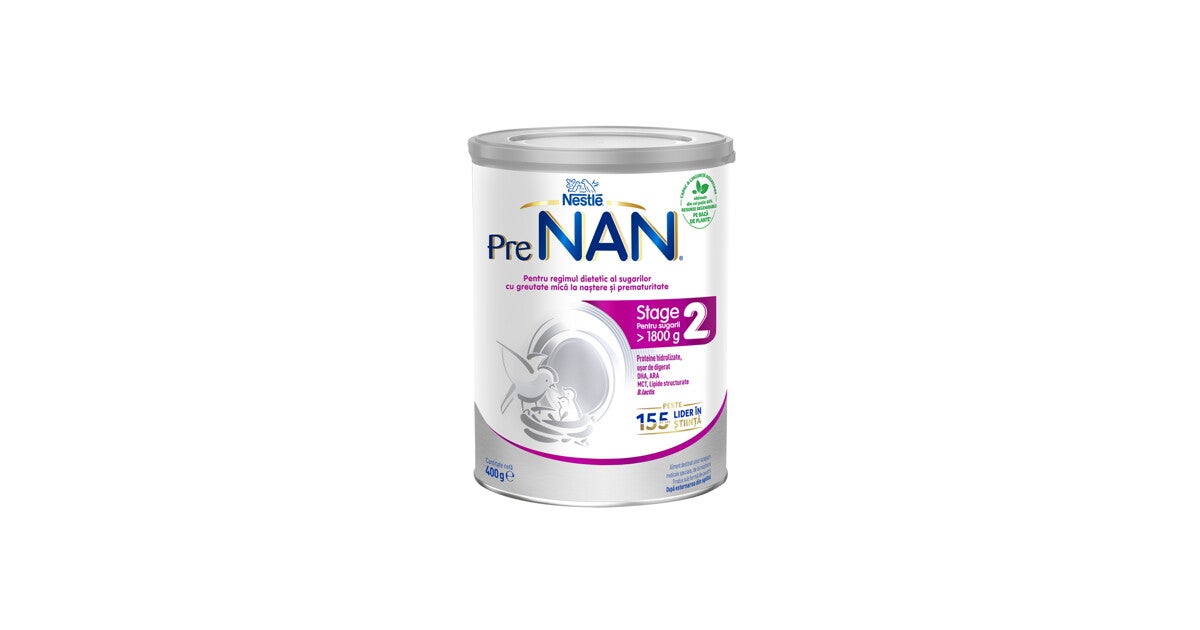 Formula de lapte PreNAN® Stage 2, de la nastere, 400g