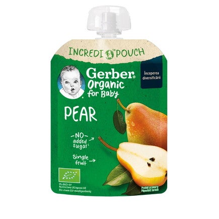 GERBER BIO Pere, piure bebelusi inceperea diversificarii, 6 luni, 80g